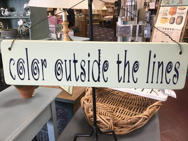 Wooden Sign- Color Outside – Consign-it Furniture, LLC